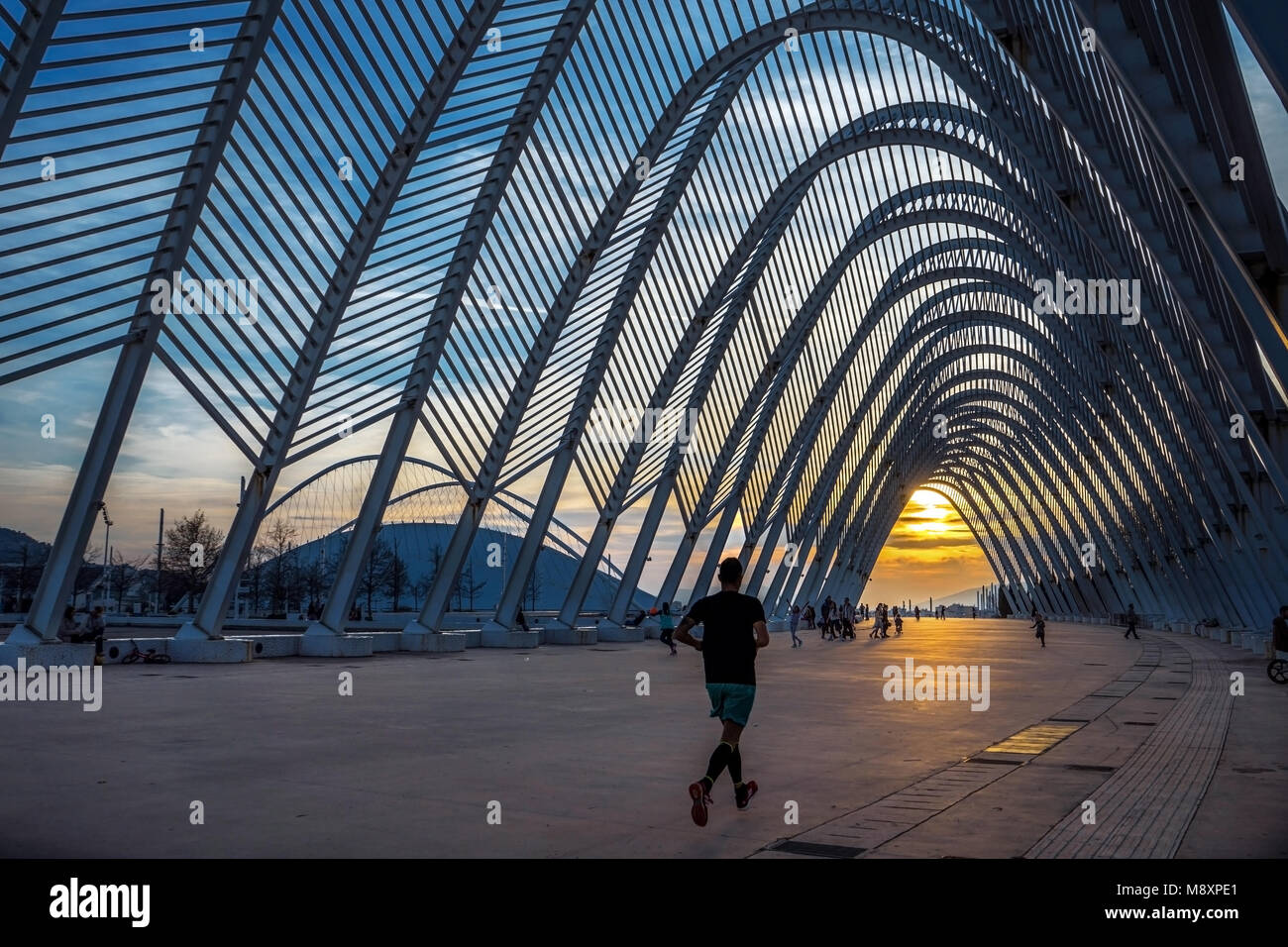 A runner at the sun set Stock Photo - Alamy