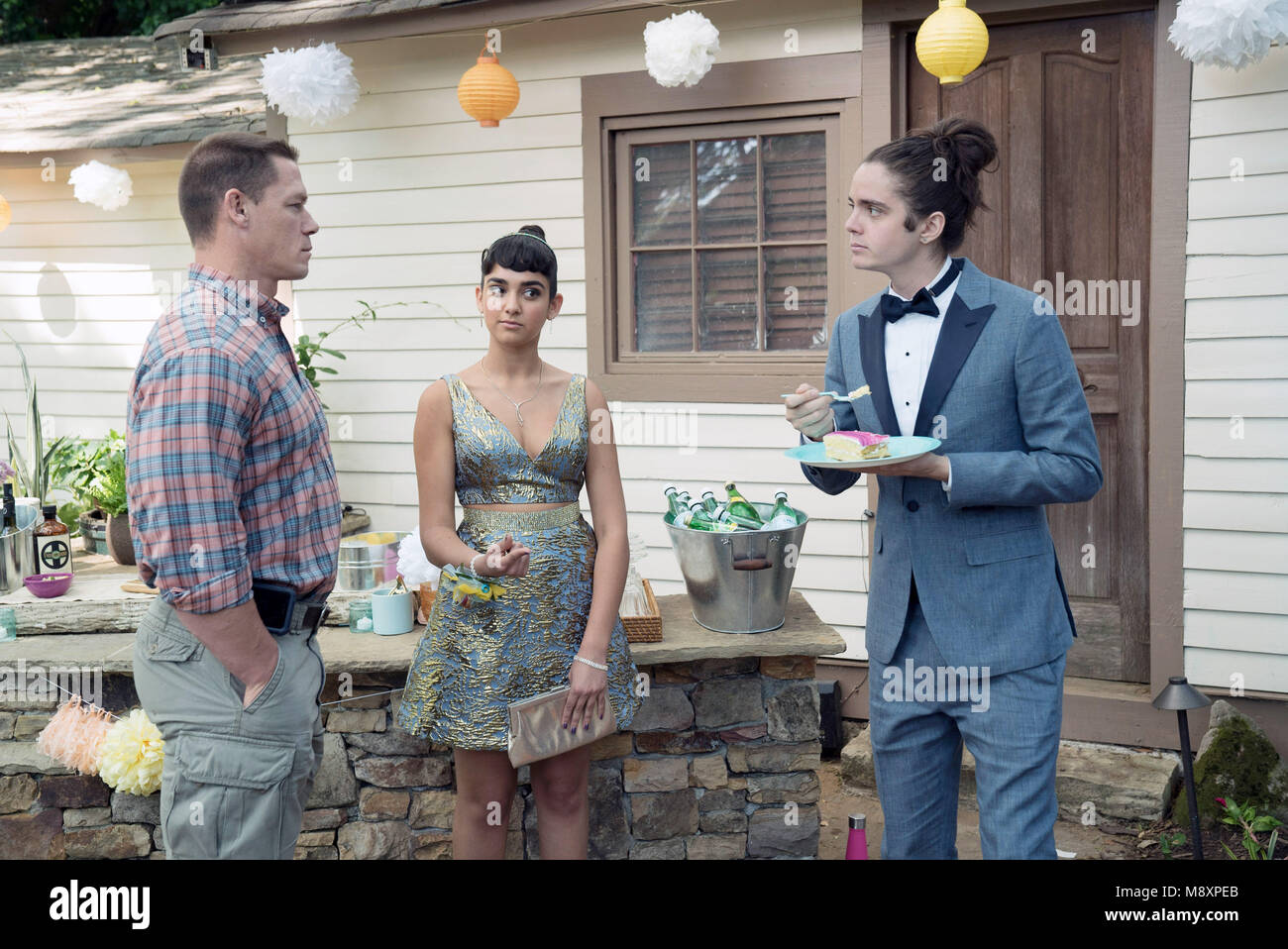 BLOCKERS, from left: John Cena, Geraldine Viswanathan, Miles Robbins ...