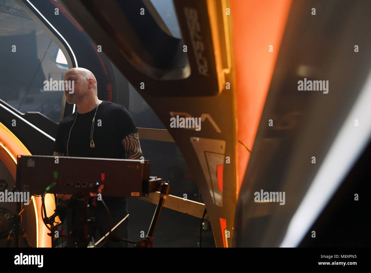 PACIFIC RIM UPRISING, director Steven S. DeKnight on set, 2018. ph ...