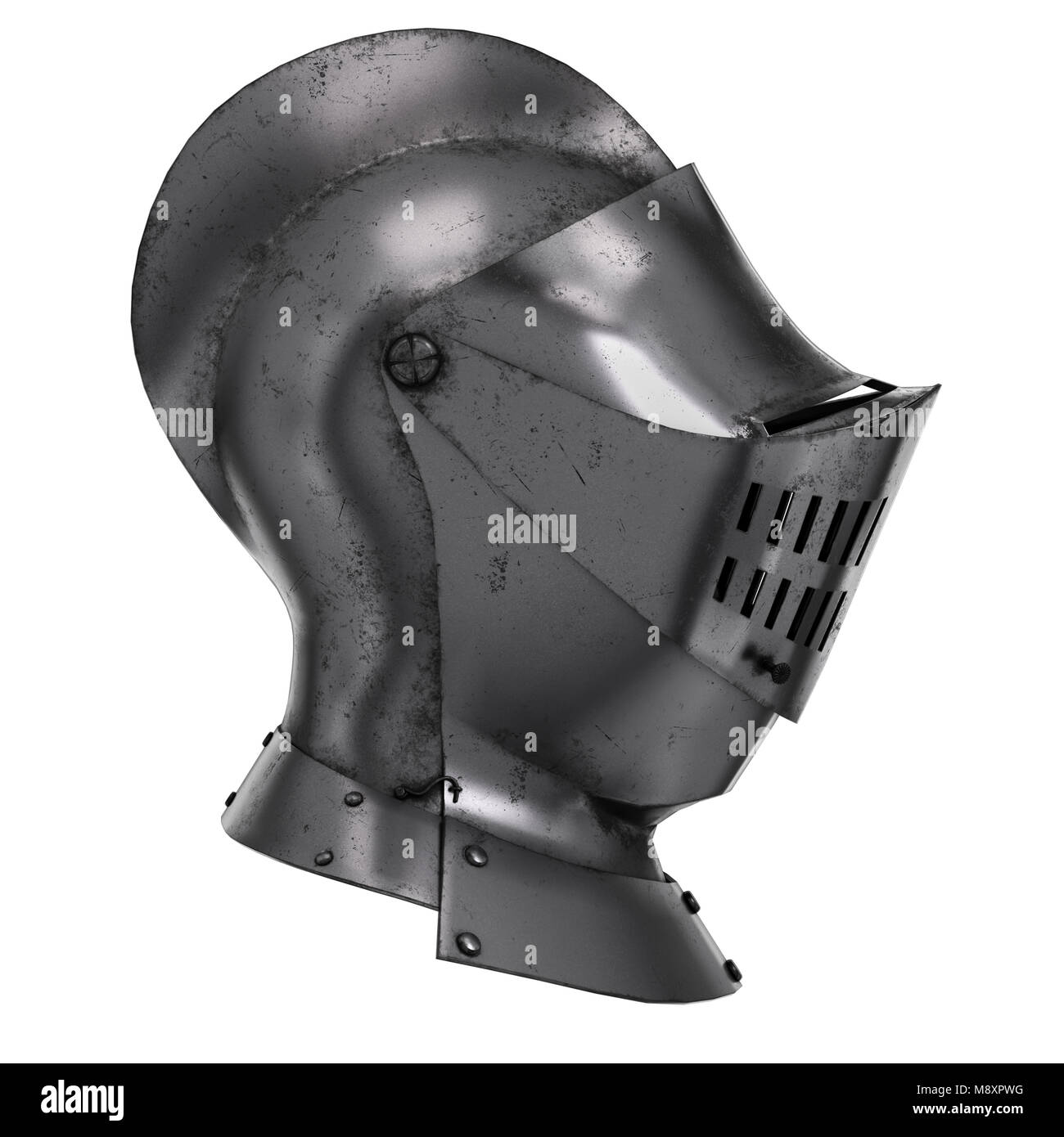 Medieval Knight Armet Helmet Stock Photo - Alamy