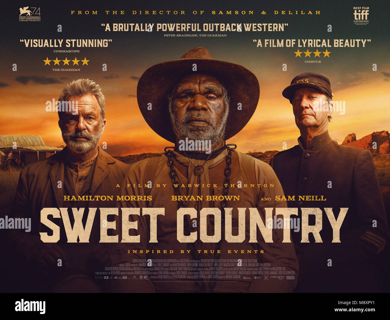 SWEET COUNTRY, British poster, from left: Sam Neill, Hamilton Morris ...