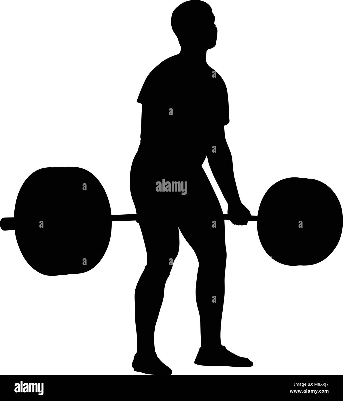 Man exercise gym squat Stock Vector Images - Alamy