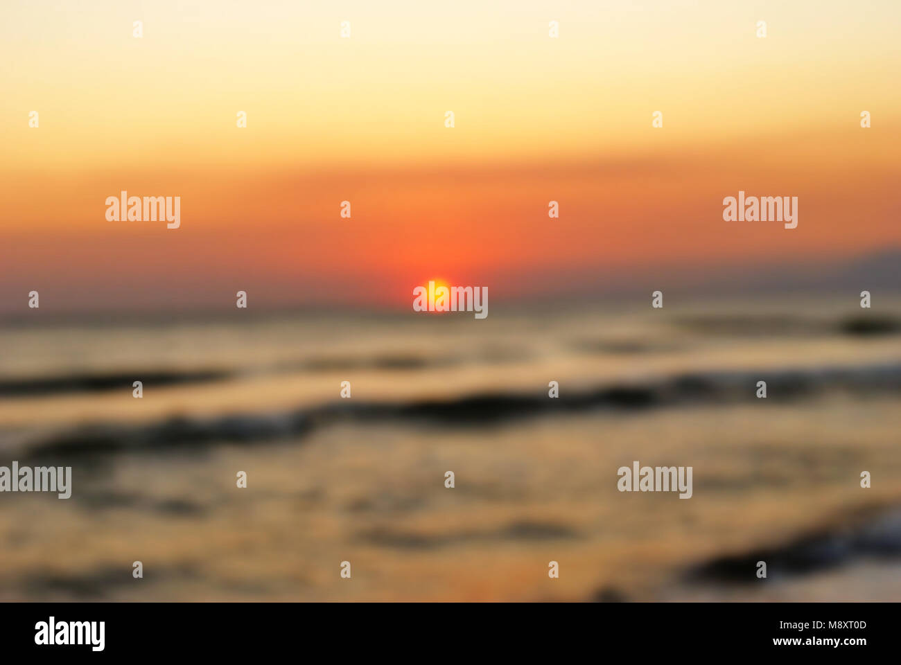 summer sea, blurry sunset on sea Stock Photo - Alamy