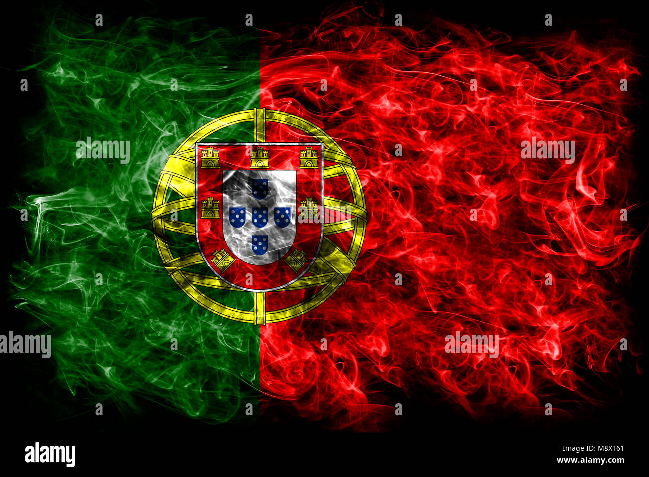 Portugal smoke flag Stock Photo - Alamy