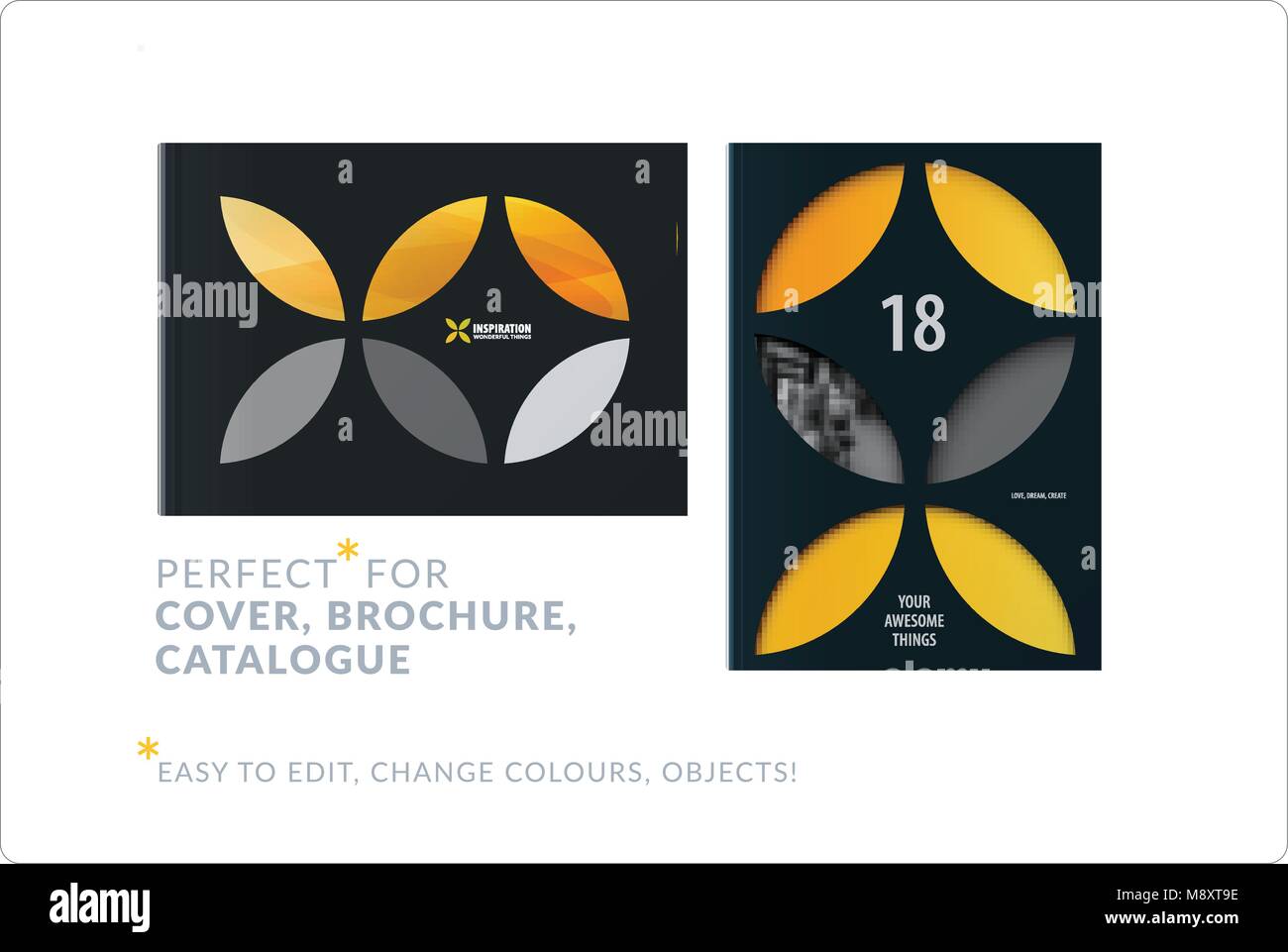 Cover design polygonal circle Cut Out Stock Images & Pictures - Alamy