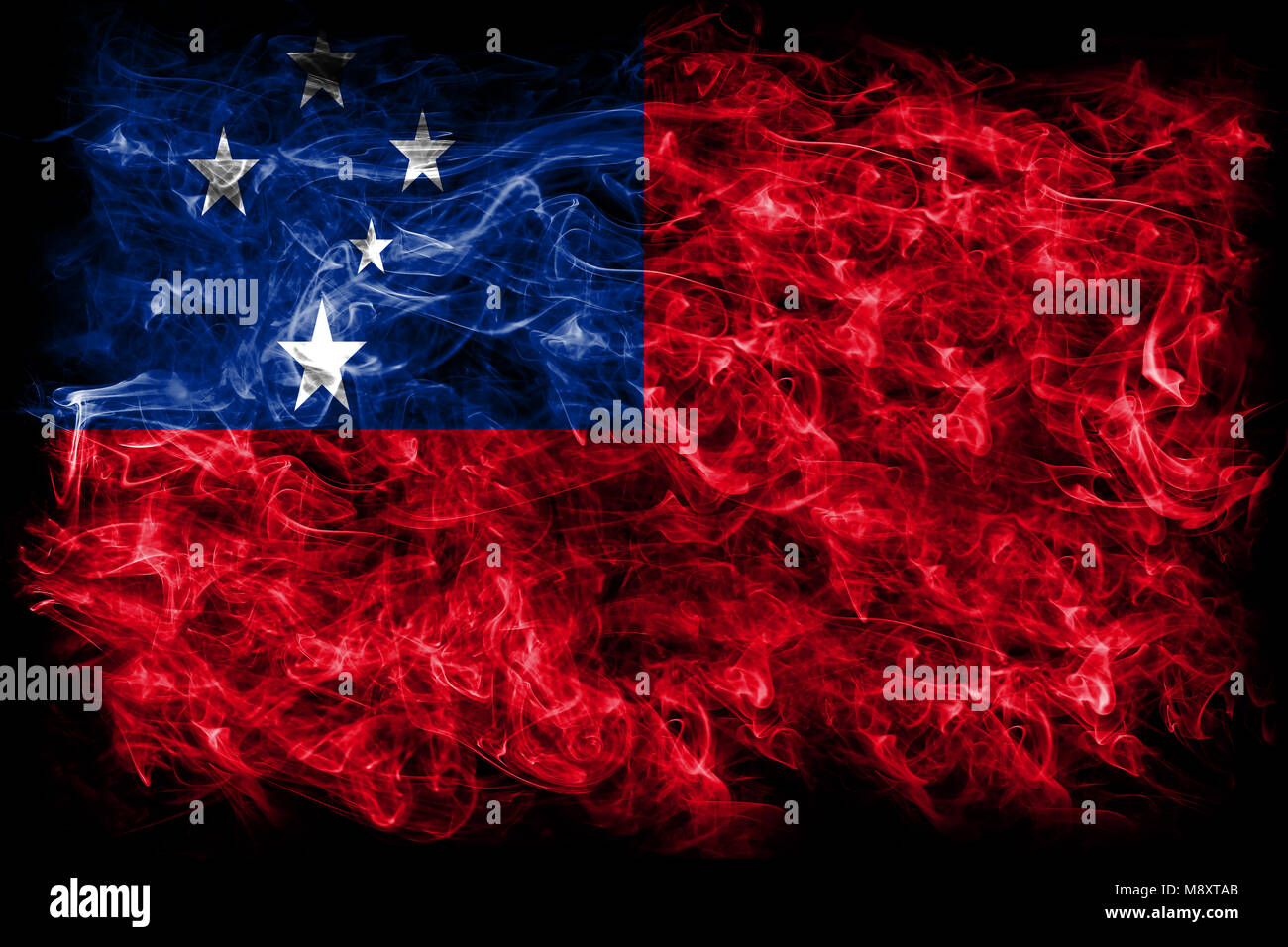 Samoa smoke flag Stock Photo - Alamy