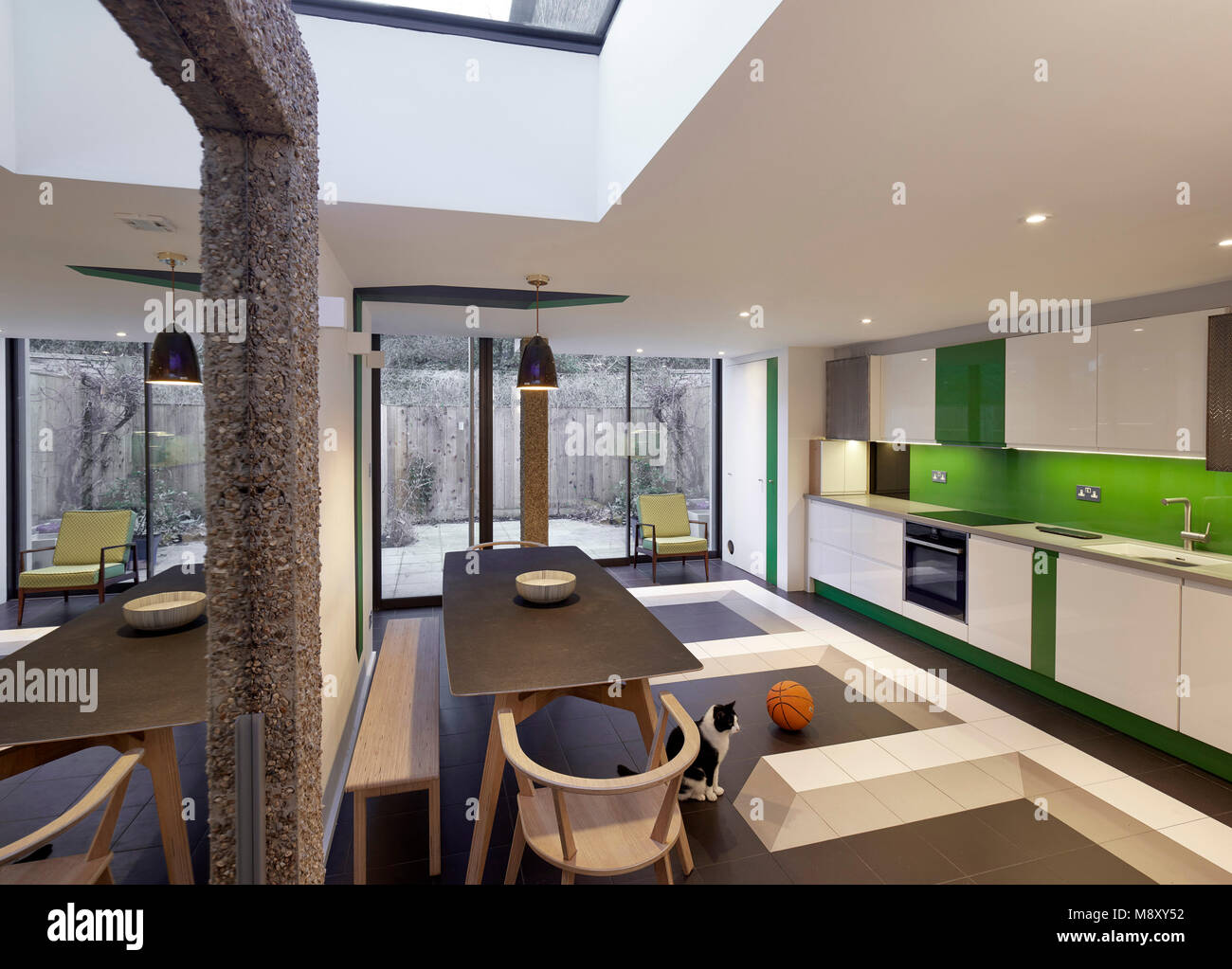 Interior view towards garden. Sean Griffiths, London, United Kingdom ...