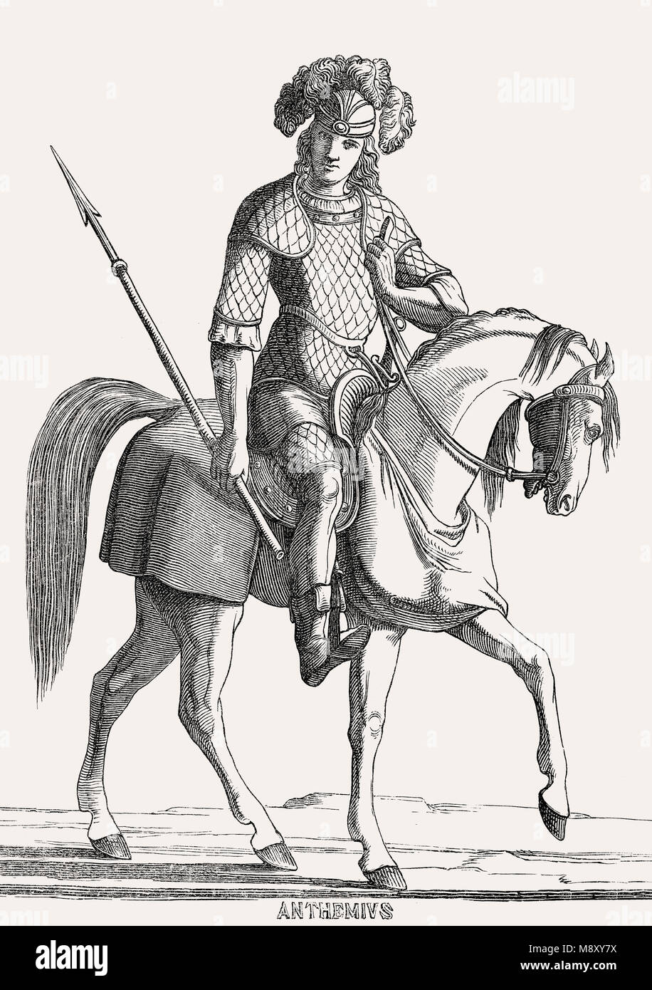 Anthemius, Western Roman Emperor from 467 to 472 Stock Photo - Alamy