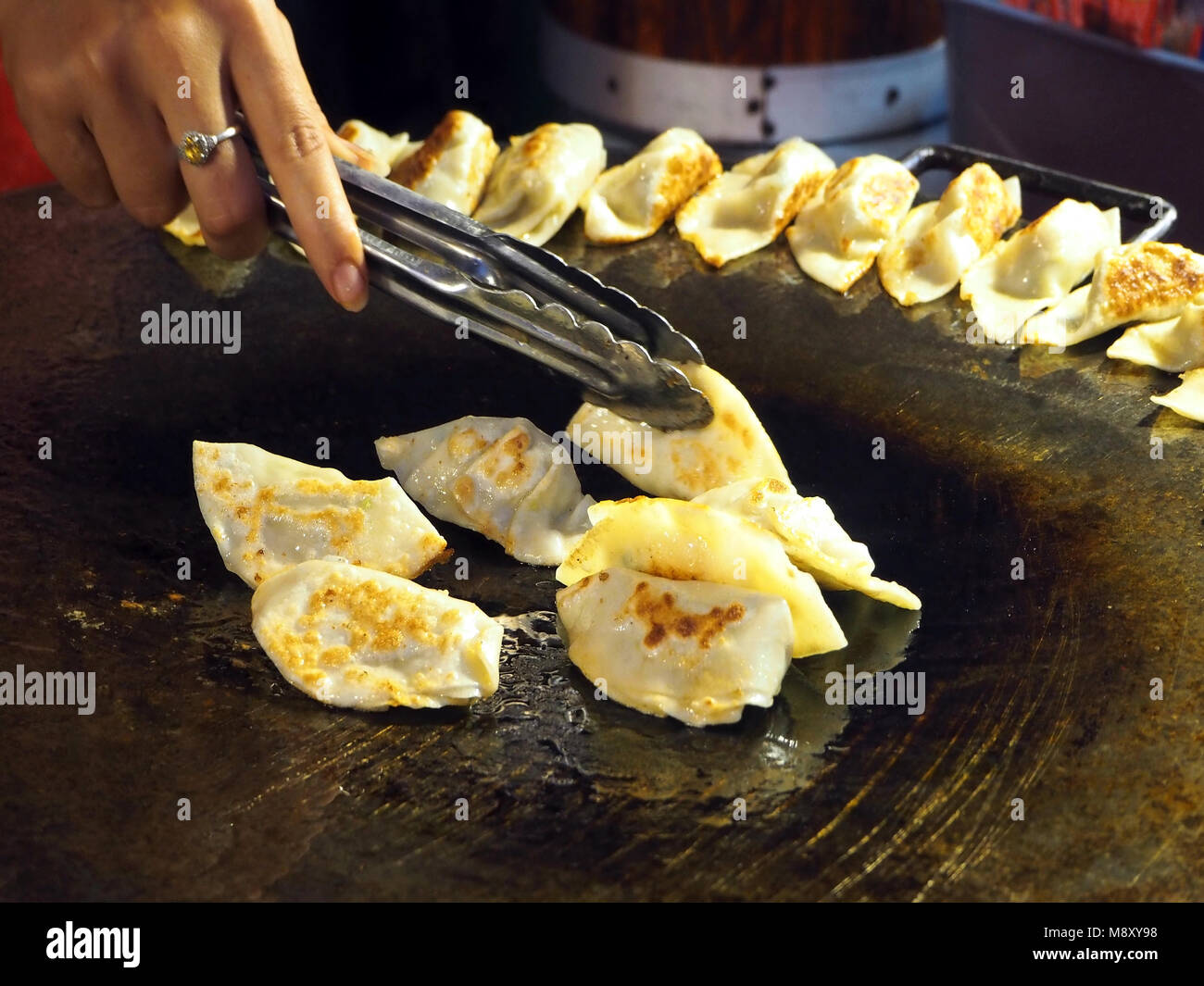 Japanese Food 'Gyoza' at Street Market Stock Photo - Alamy