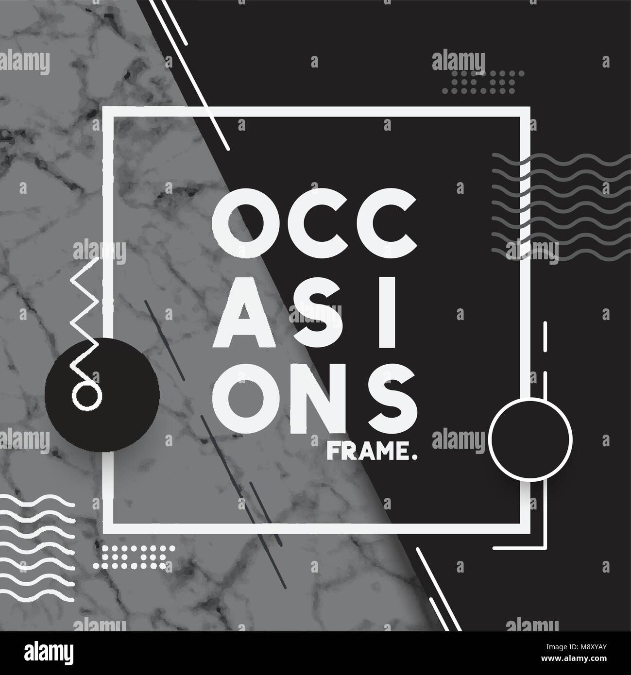 A minimal frame background with simple line design and textured ...