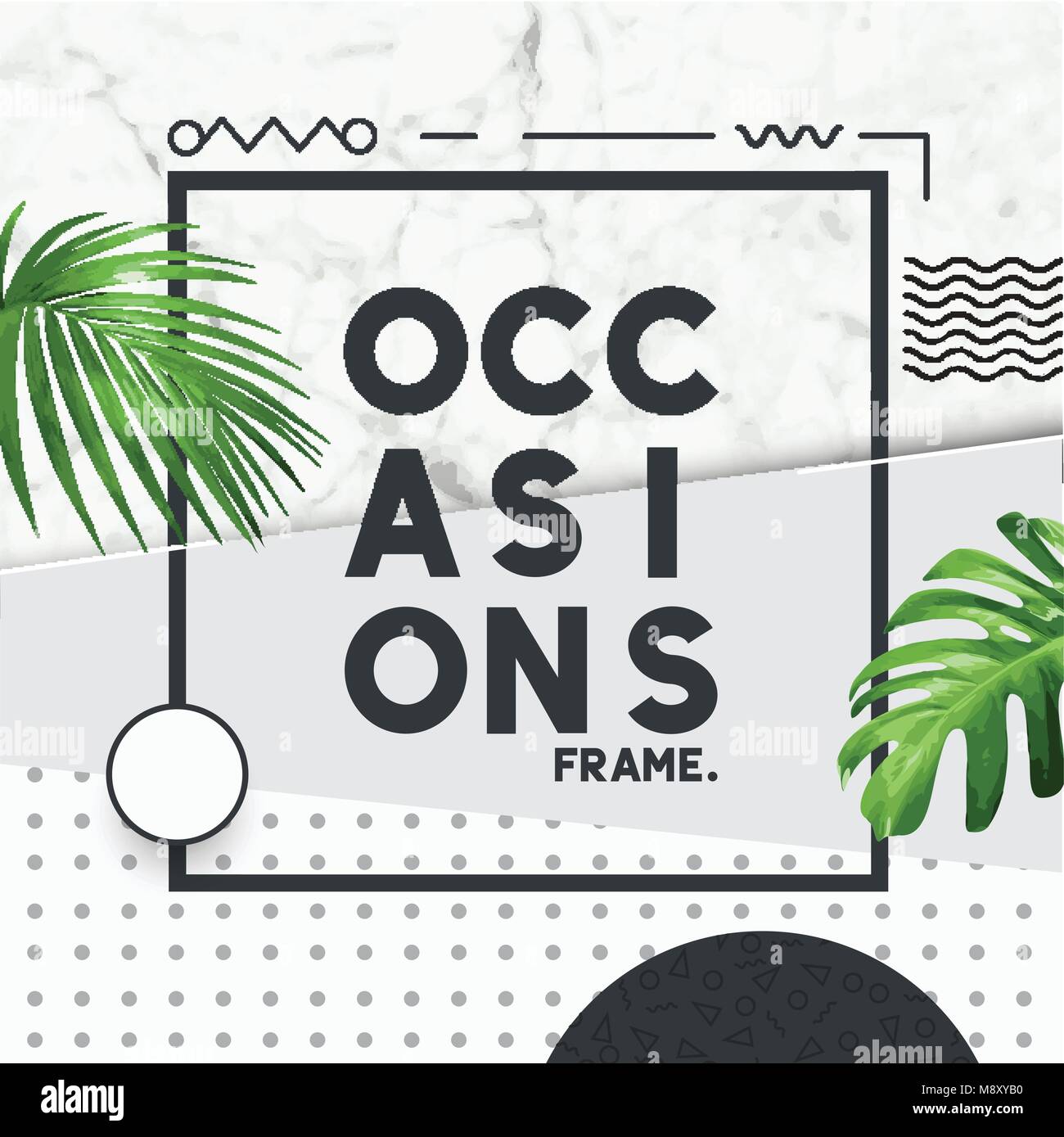 A minimal frame background with simple line design and textured ...