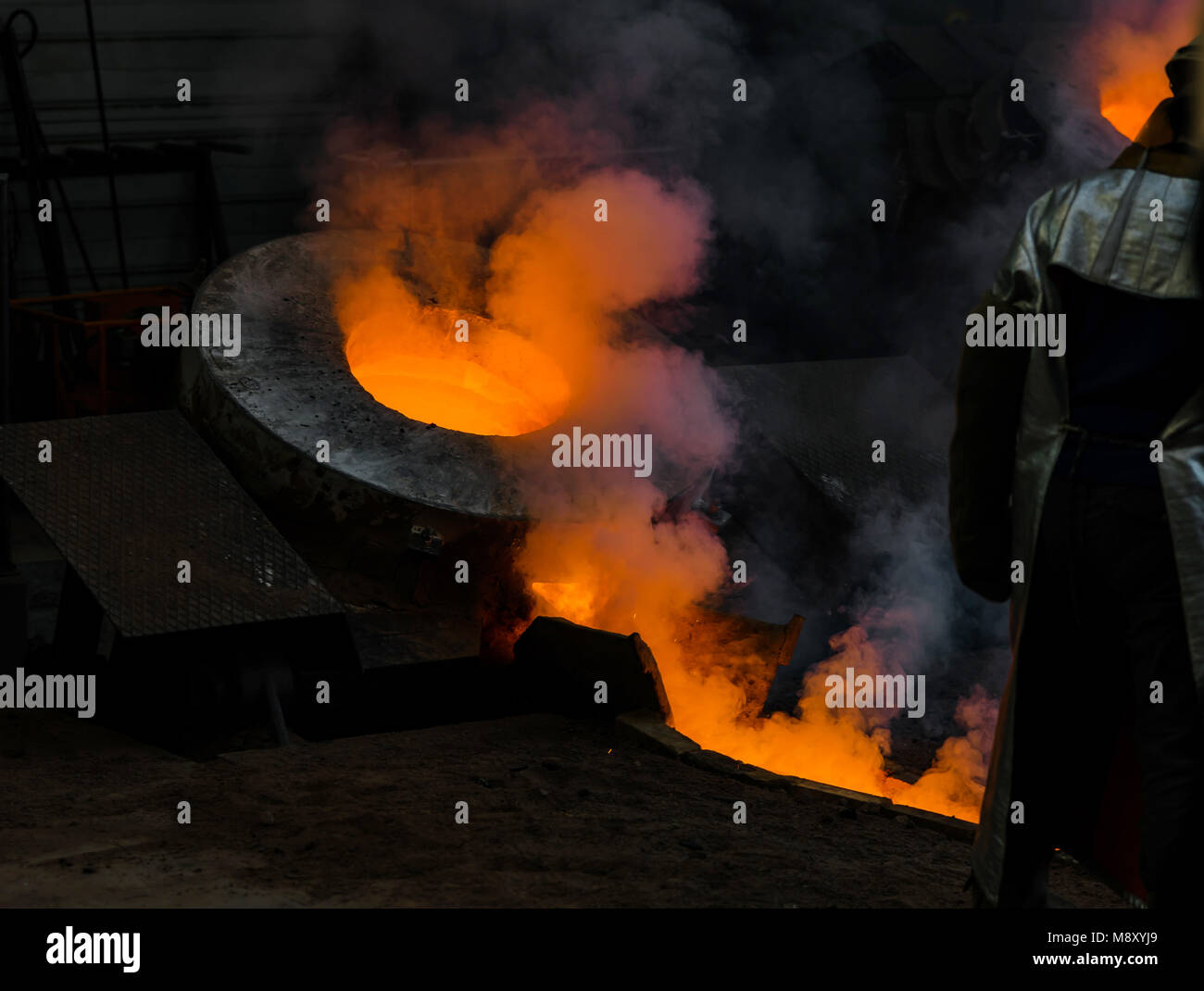 Classic technology of bell producing with melting steel to the ground ...