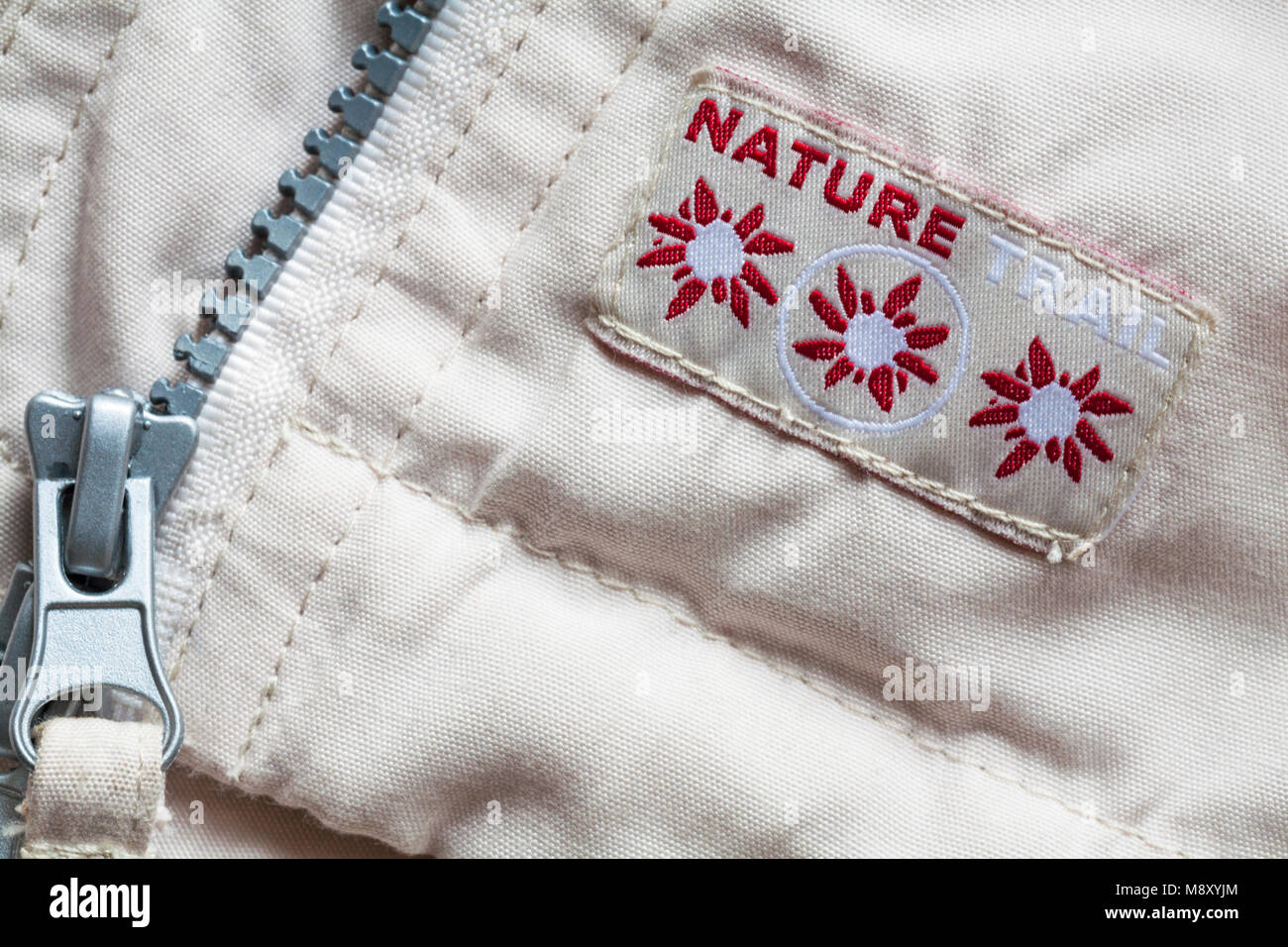 Nature Trail label in clothing Stock Photo - Alamy