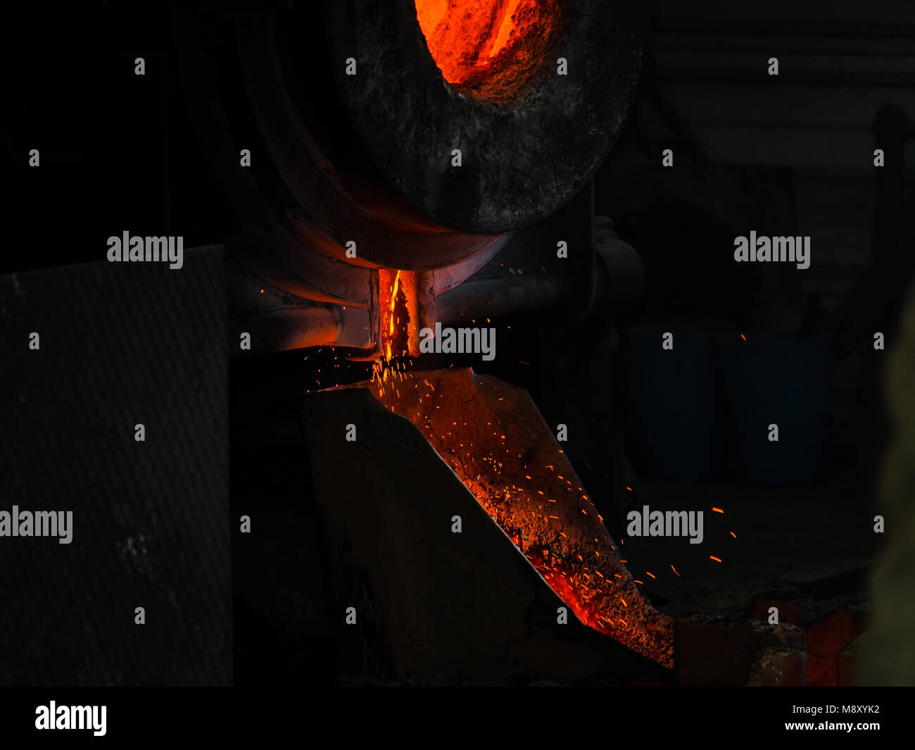 Classic technology of bell producing with melting steel to the ground ...