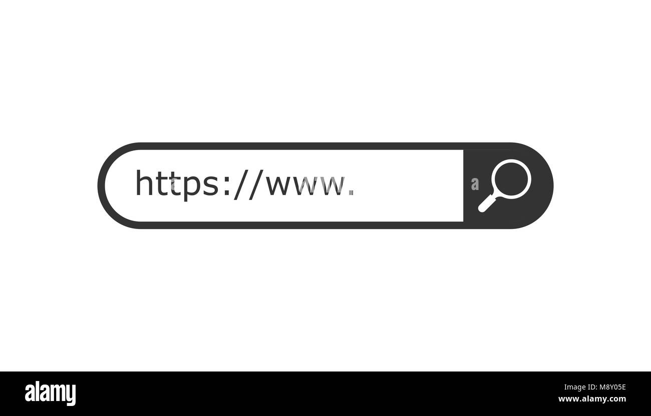 Address and navigation bar icon. Vector illustration. Business concept search www https ...