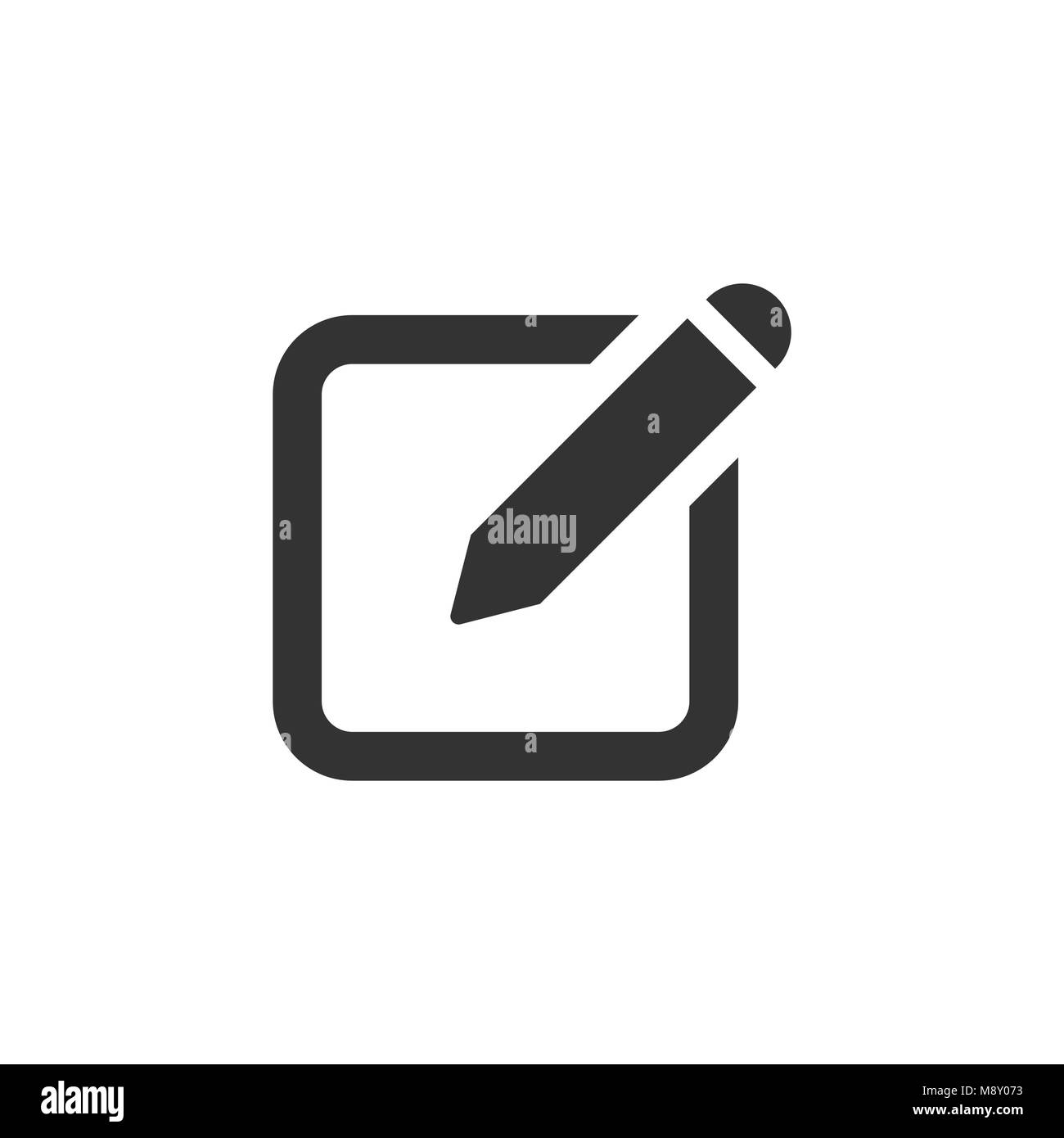 Notepad edit document with pencil icon. Vector illustration. Business ...