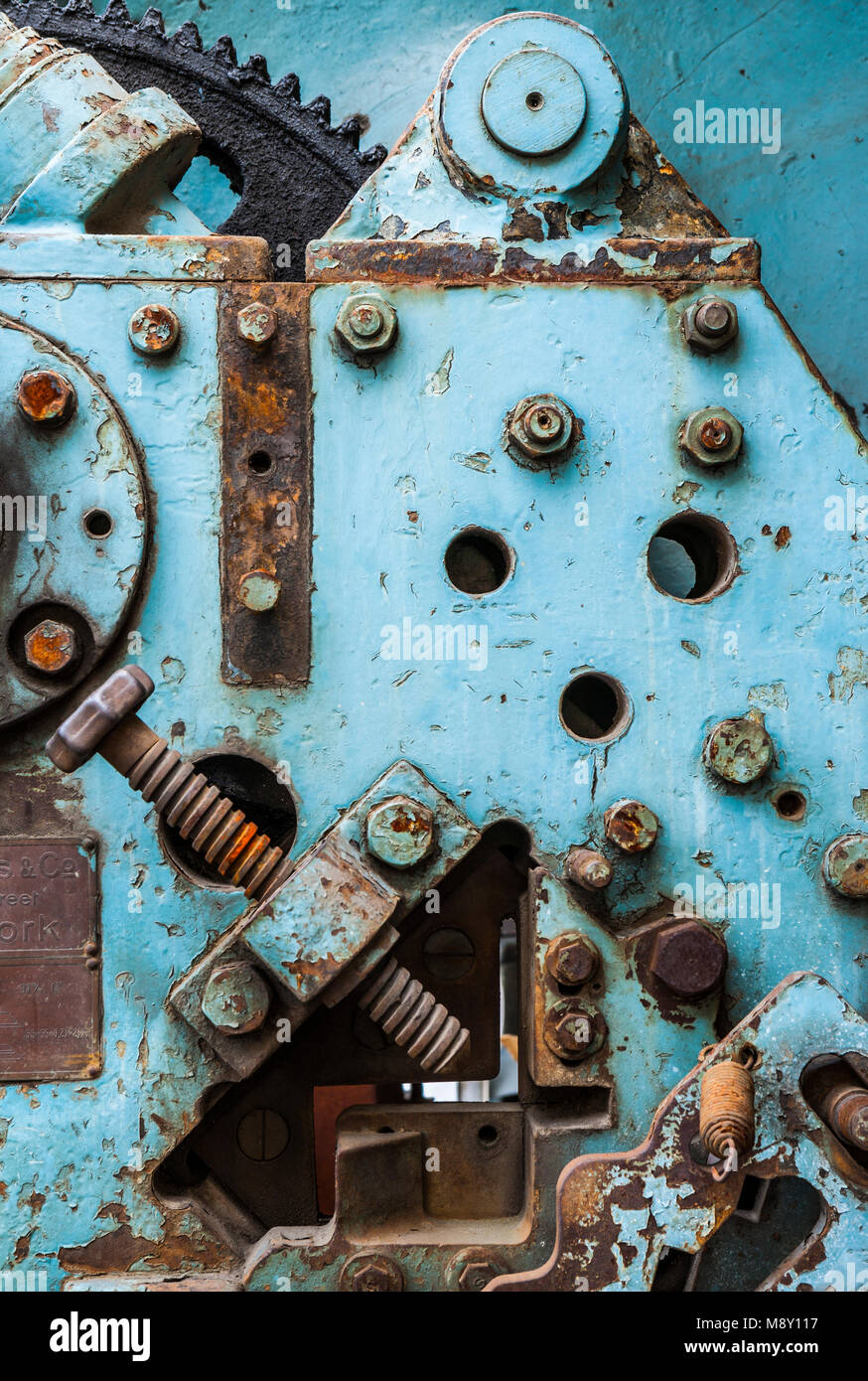 Old Heavy Machinery Detail Stock Photo - Alamy