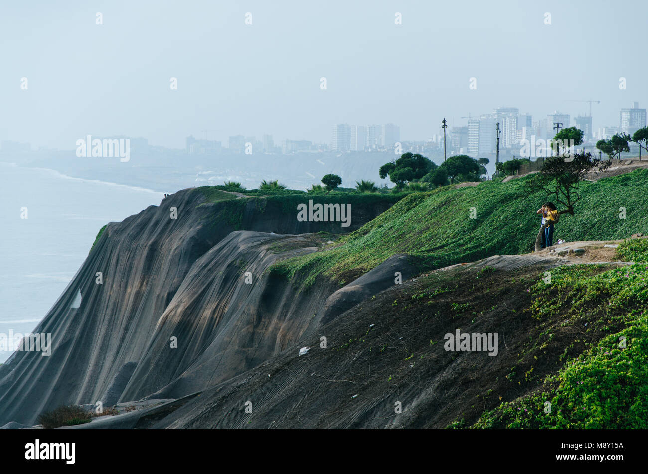 View from the Malecón de Miraflores, Lima - Peru Stock Photo - Alamy