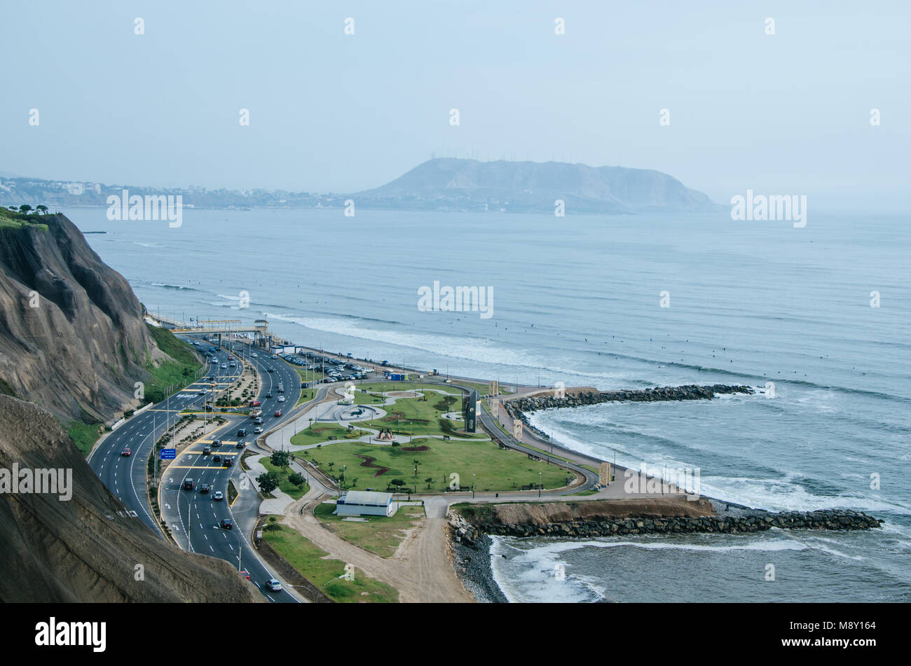 View from the Malecón de Miraflores, Lima - Peru Stock Photo - Alamy