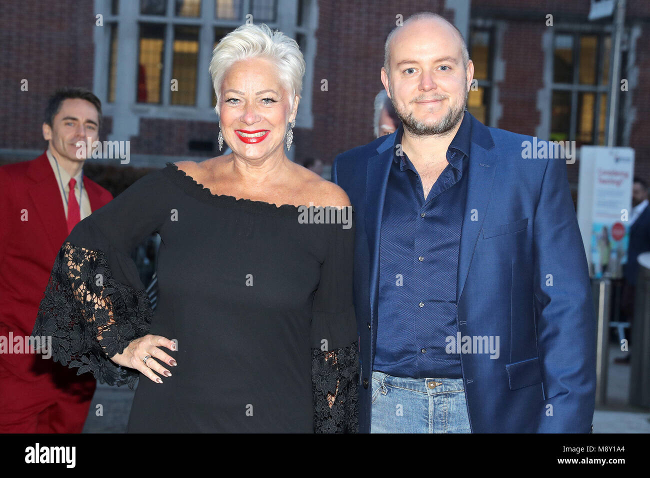 Denise Welch and her husband Lincoln Townley arrive for the gala ...