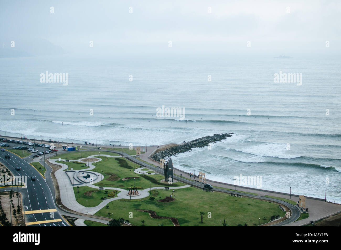 View from the Malecón de Miraflores, Lima - Peru Stock Photo - Alamy