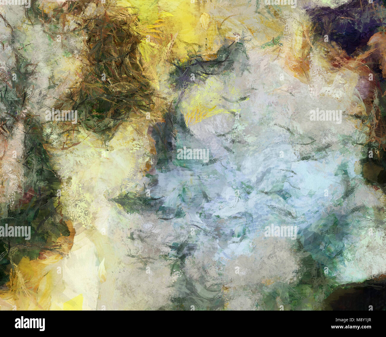 Abstract painting, Swirling Brush Strokes. Vincent Van Gogh Inspired ...