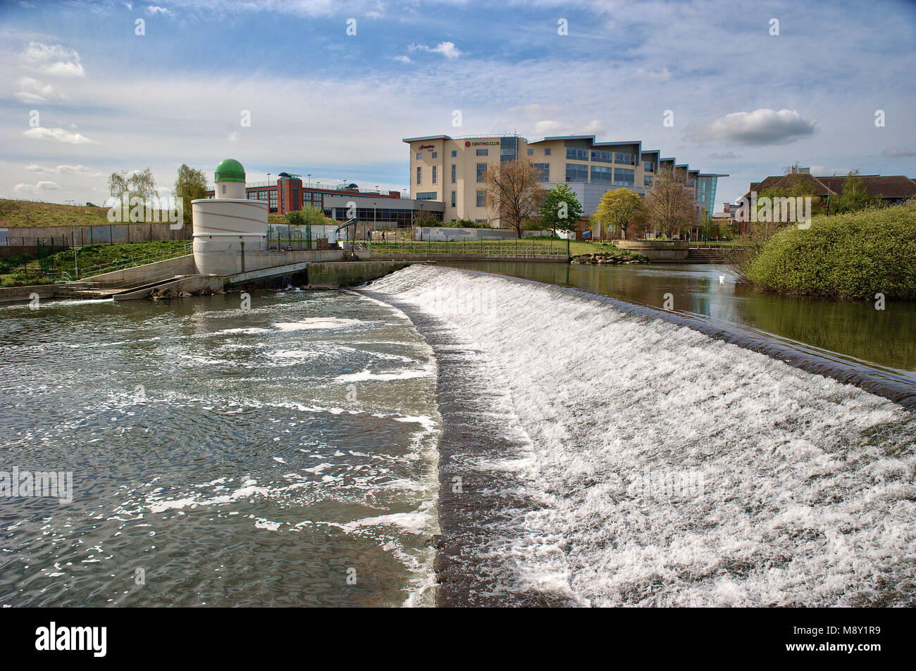 Weir across the River Derwent in Derby, England, UK Stock Photo - Alamy
