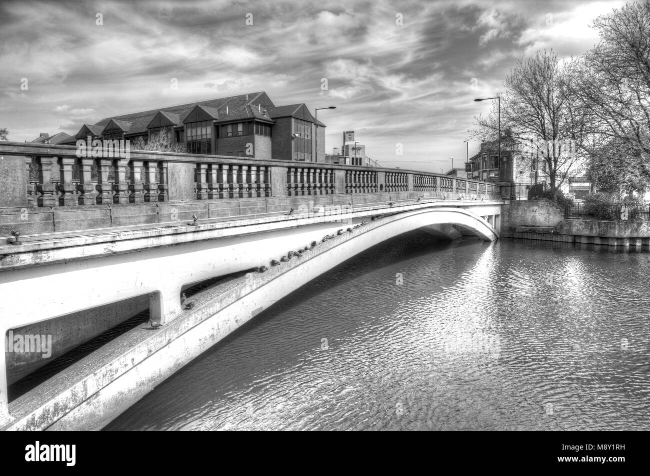 Bridge scene in Derby, England, UK Stock Photo - Alamy