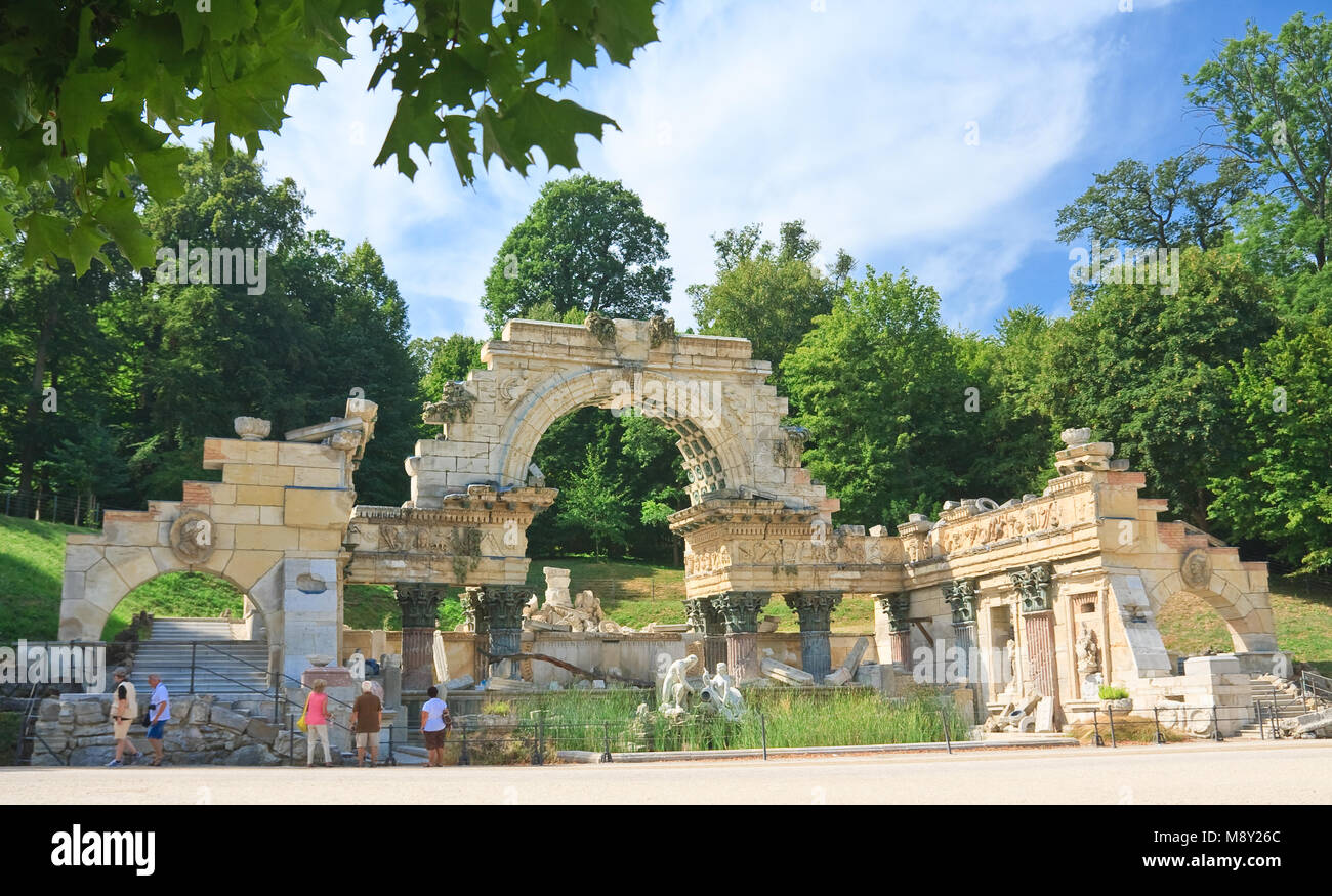 Roman ruins (Ruins of Carthage). Schonbrunn. Vienna, Austria Stock ...