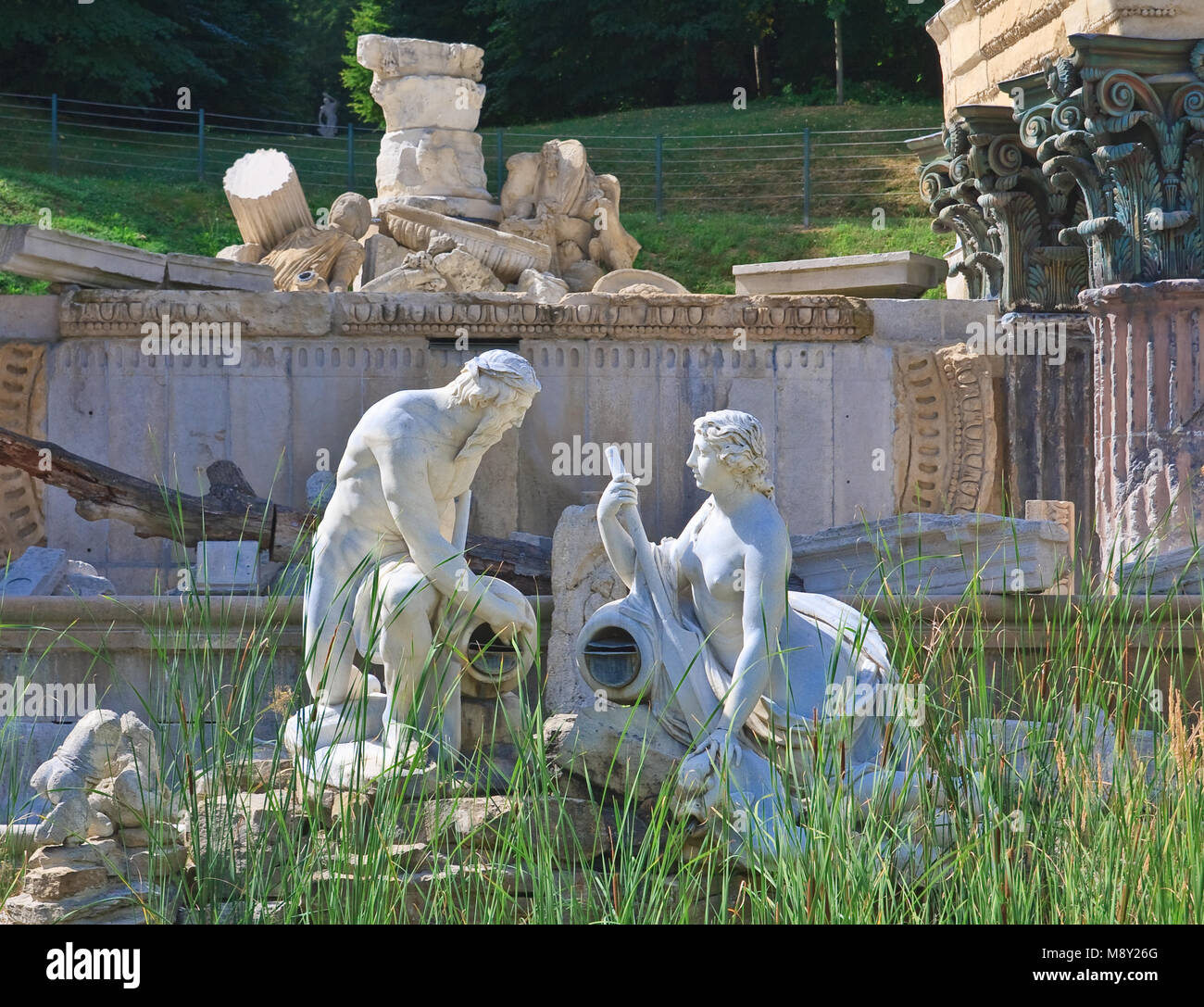 Roman ruins (Ruins of Carthage). Schonbrunn. Vienna, Austria Stock ...