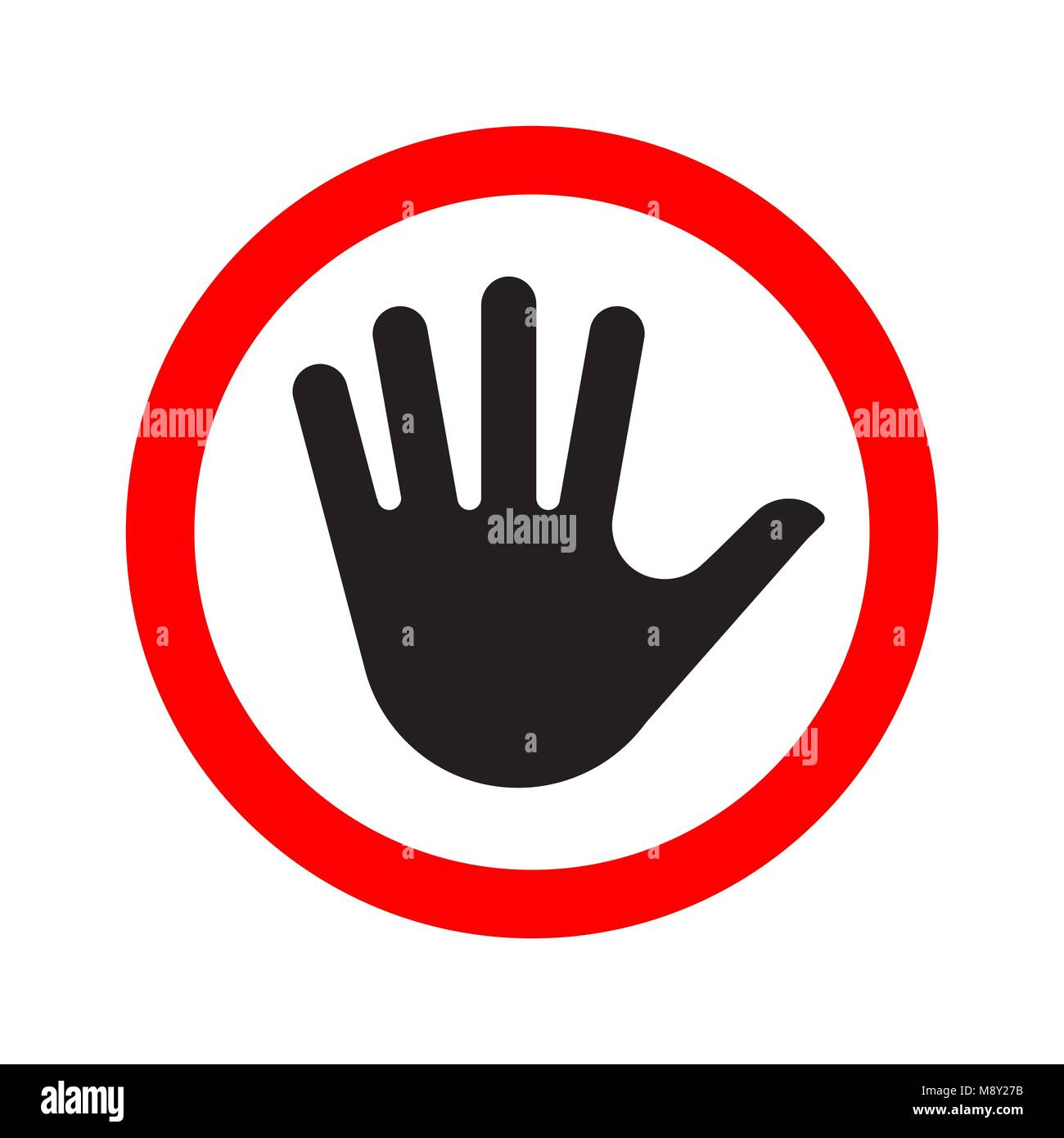 Human palm stop sign icon. Vector illustration Stock Vector Image & Art ...