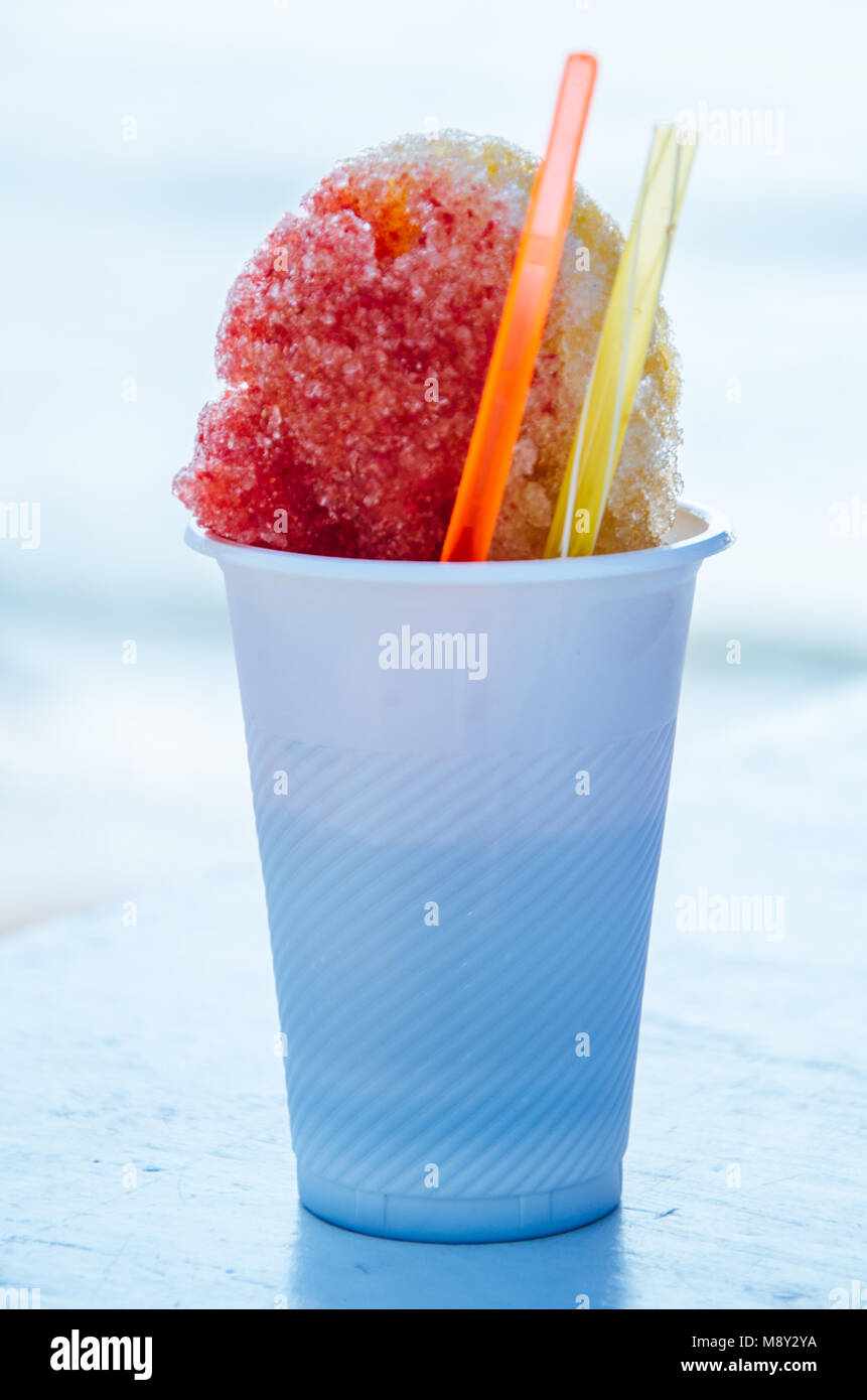 Sweet of crushed ice called in Peru Cremolada Stock Photo - Alamy