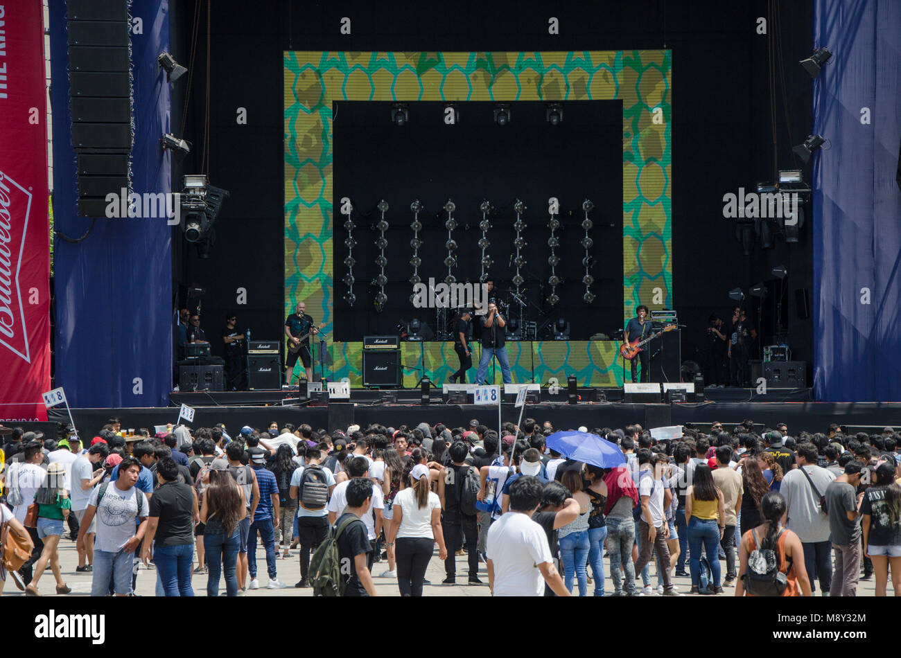 Lima, Peru - FEBRUARY 24th 2018: Alternative rock. Concert group that ...
