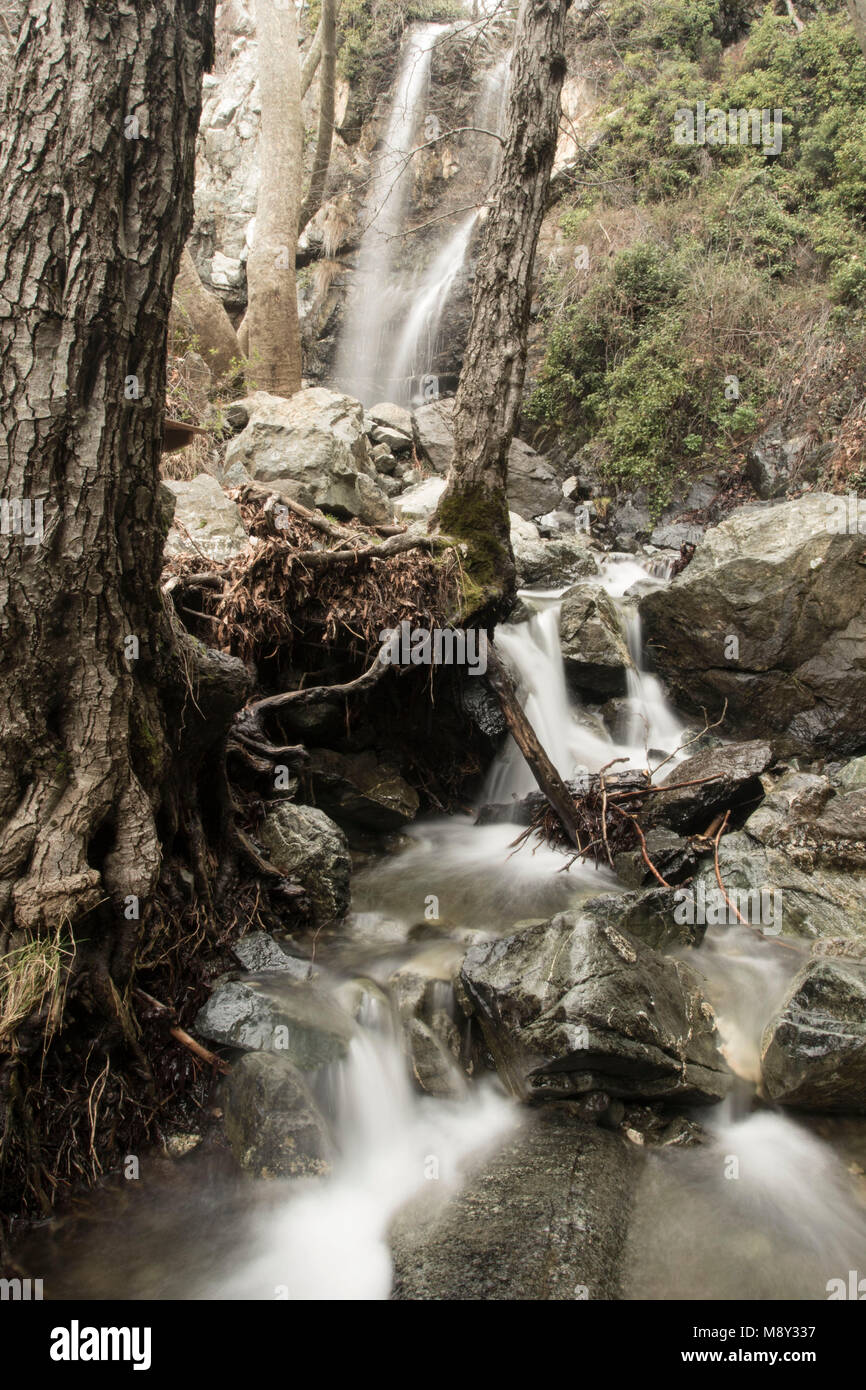 Waterfall along the Caledonian trail, Platres in the Troodos mountains ...