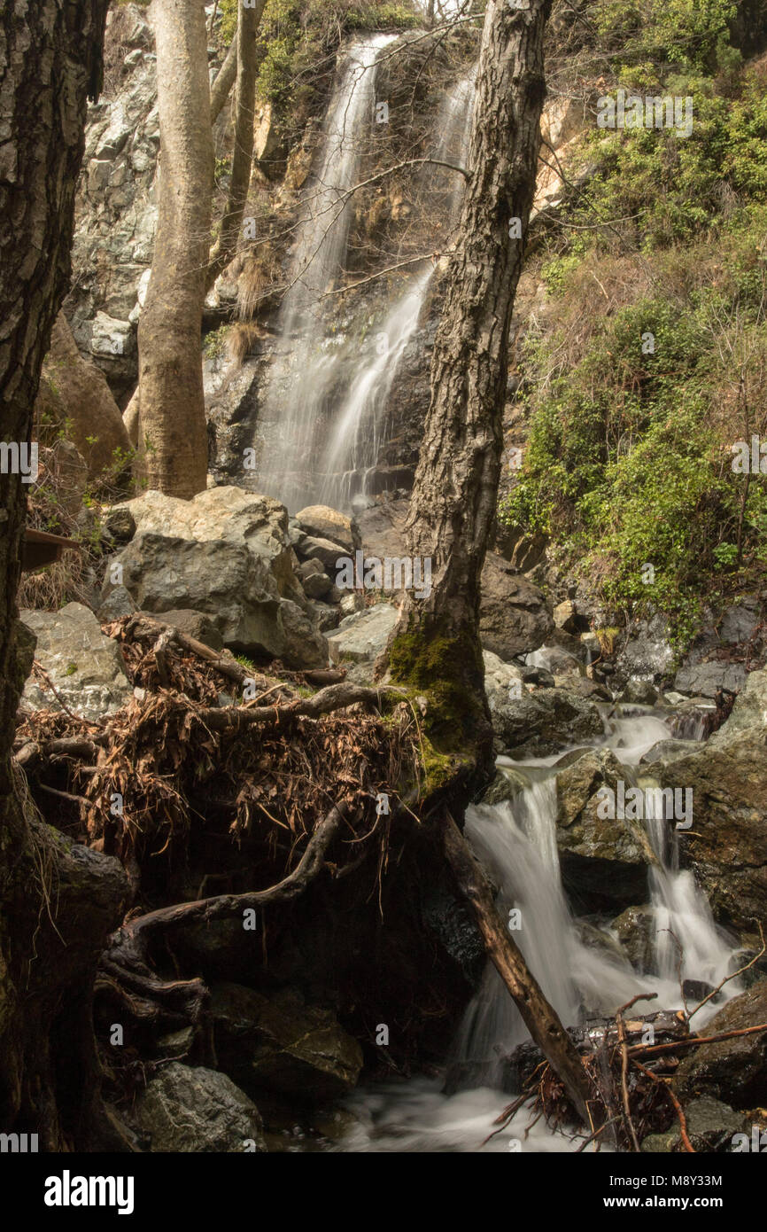 Waterfall along the Caledonian trail, Platres in the Troodos mountains ...