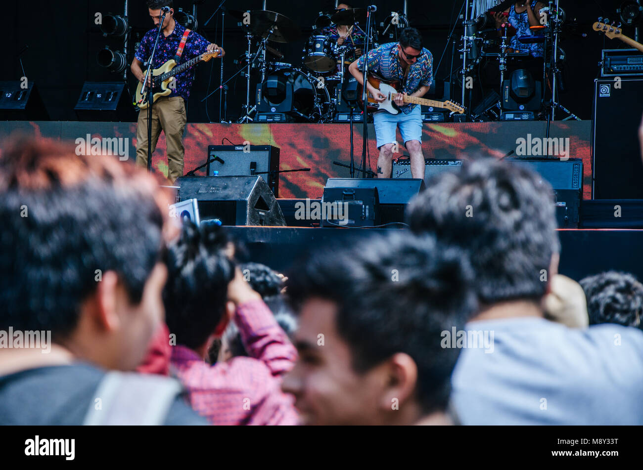 Lima, Peru - FEBRUARY 24th 2018: Alternative rock. Concert group that ...