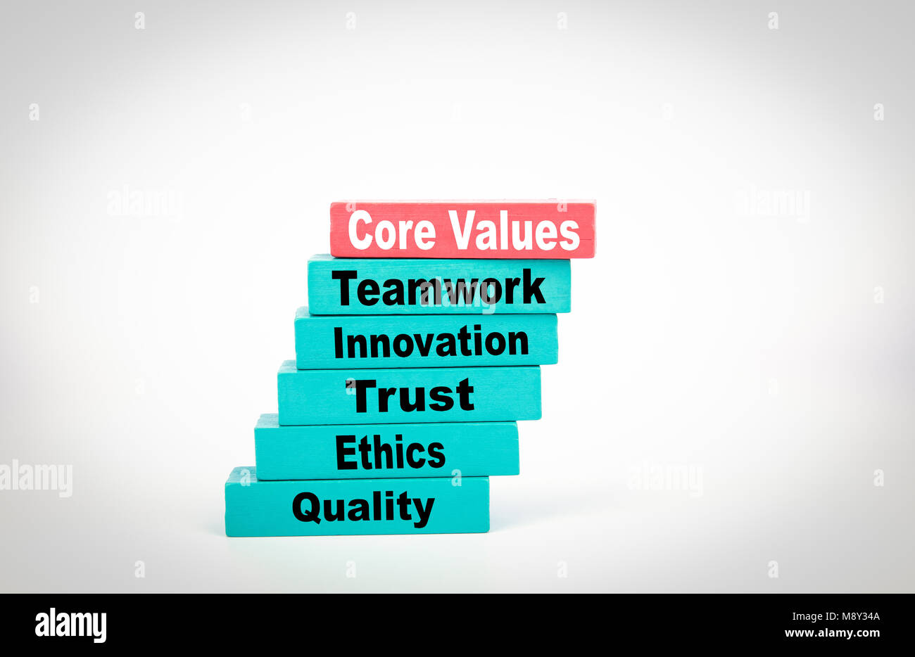 Core Values. Business Concept With Colorful Wooden Blocks Stock Photo ...