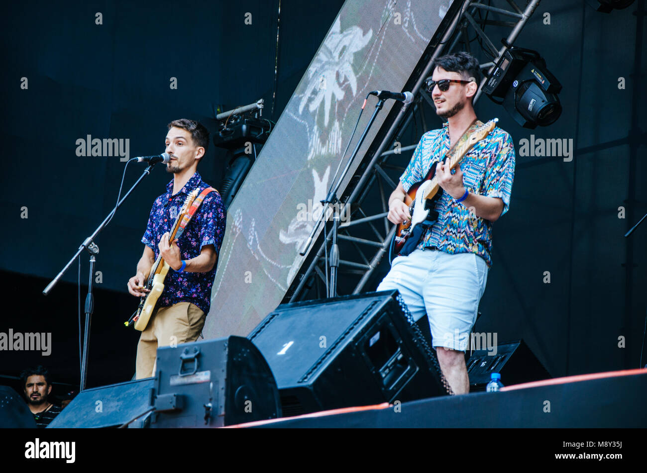 Lima, Peru - FEBRUARY 24th 2018: Alternative rock. Concert group that ...
