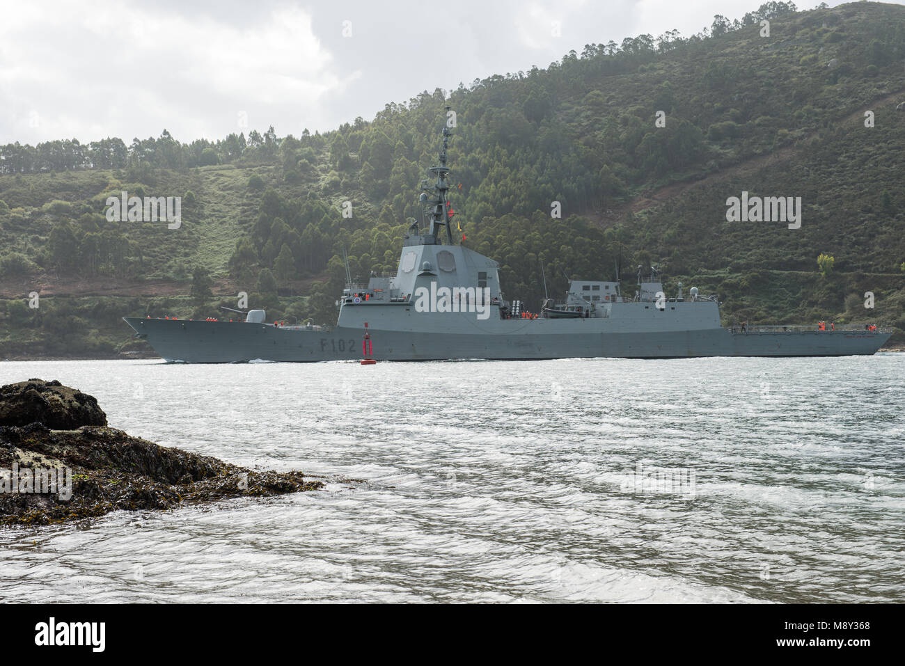 The Spanish frigate Almirante Juan de Borbón F102 in Ferrol, Galicia ...