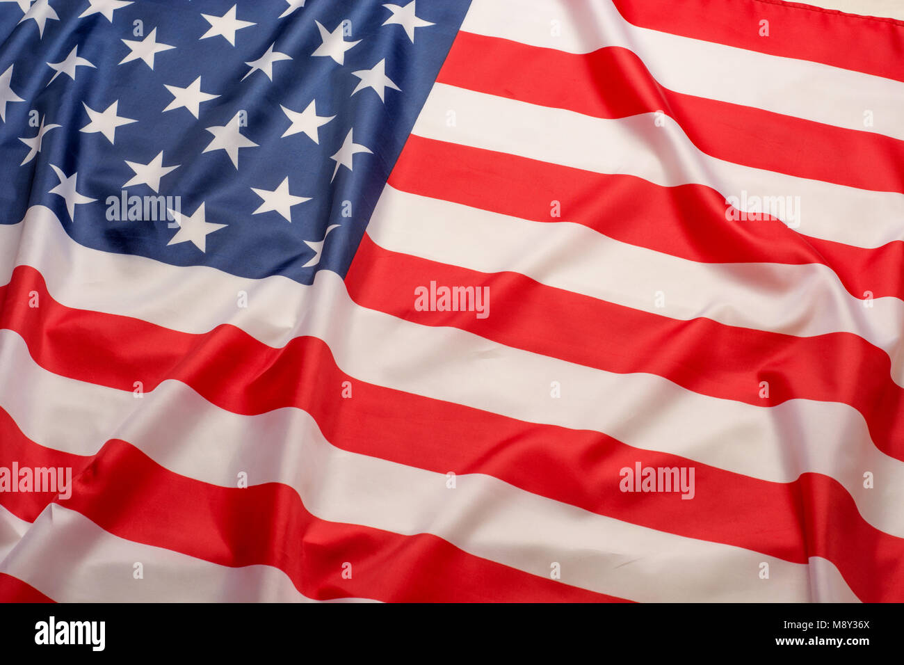 Beautifully waving star and striped American flag Stock Photo - Alamy