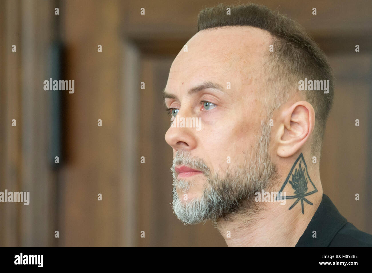 Adam Nergal Darski, leader of extreme metal band Behemoth, in Gdansk ...