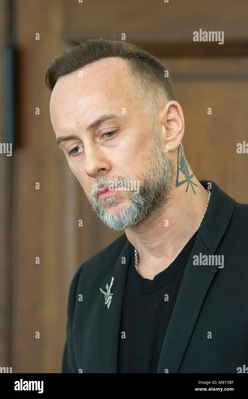 Adam Nergal Darski, leader of extreme metal band Behemoth, in Gdansk ...