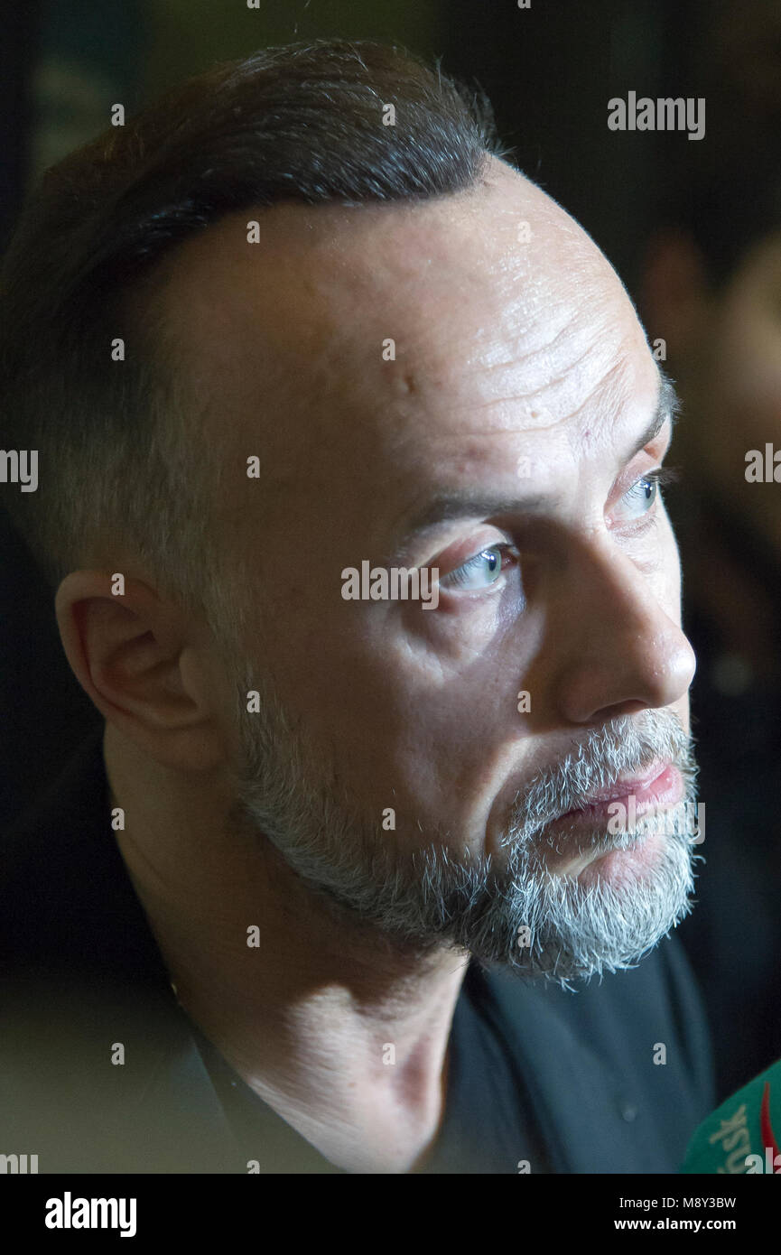 Adam Nergal Darski, leader of extreme metal band Behemoth, in Gdansk ...