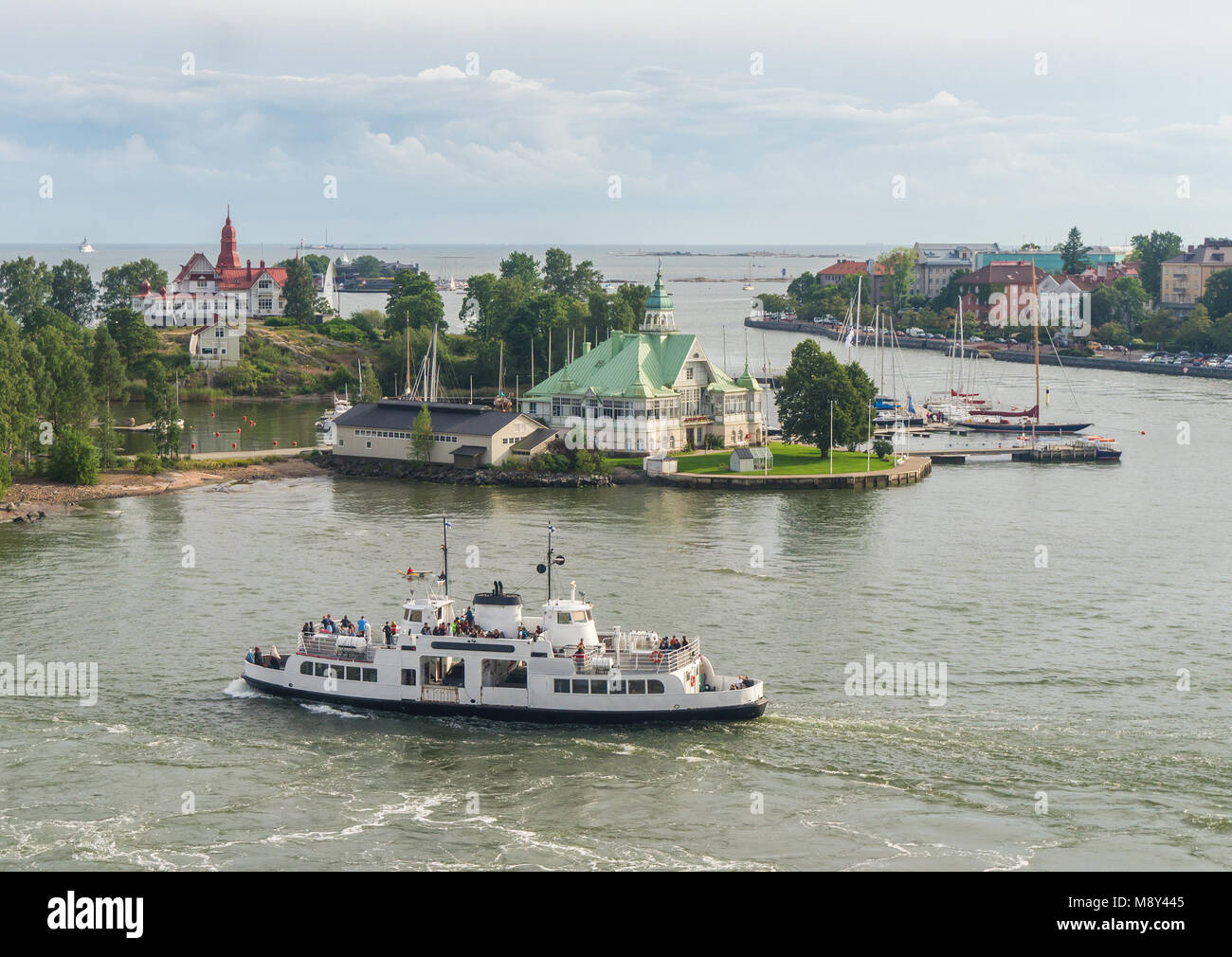 Islands in the Baltic Sea near Helsinki in the summer evening, Finland ...