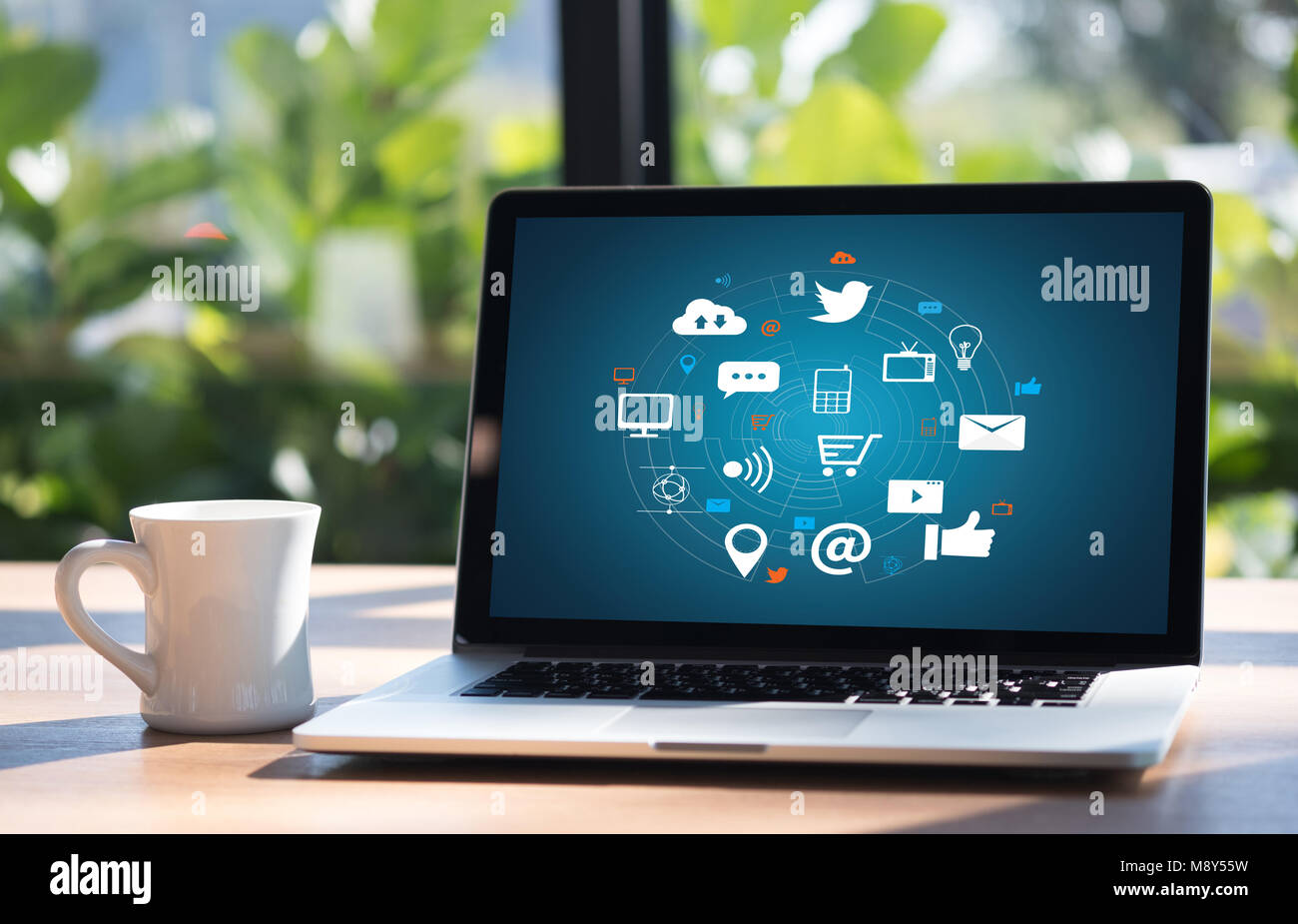 Networking chat Communication Online Social media social network Stock ...