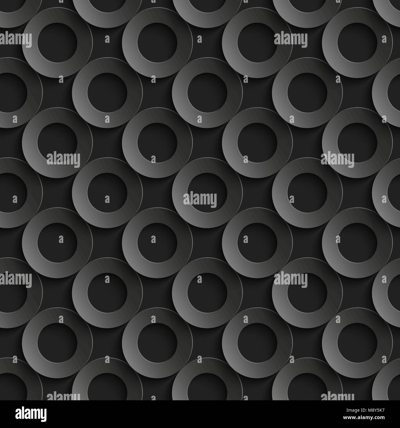 Seamless pattern with paper cut 3D black circles Stock Vector Image ...