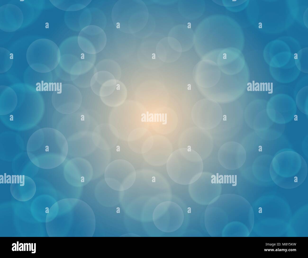 Bright two-tone blue and yellow bokeh texture Stock Vector Image & Art ...