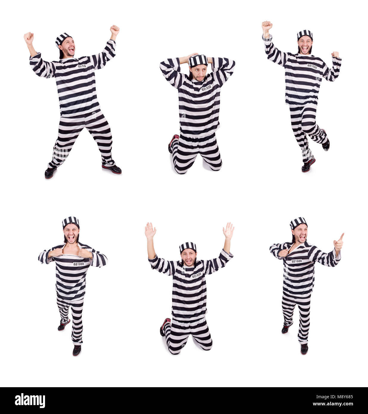 Prison inmate isolated on the white background Stock Photo - Alamy