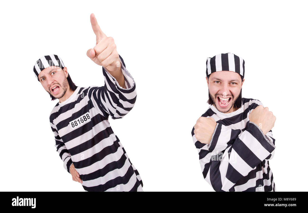 Prison inmate isolated on the white background Stock Photo - Alamy