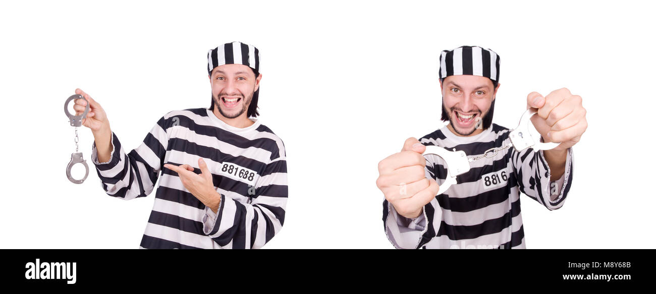 Prison inmate isolated on the white background Stock Photo - Alamy